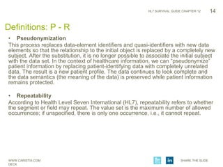 HL7 Survival Guide - Chapter 12 – Definitions | PPT
