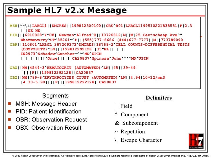 Hl7 v2 messaging conformance jan 2011