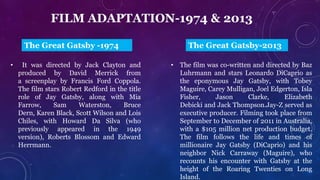 The great_gatsby_1974_vs_2013 | PPTX
