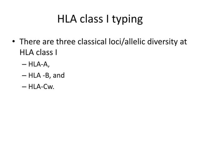 HLA-typing.pptx | Blood Disorders | Diseases and Conditions