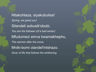 isiXhosa Poetry: Hlalutya umbongo | PPTX