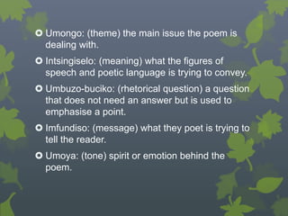 isiXhosa Poetry: Hlalutya umbongo | PPTX