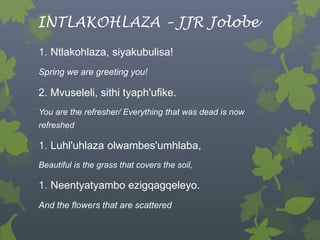 isiXhosa Poetry: Hlalutya umbongo | PPTX