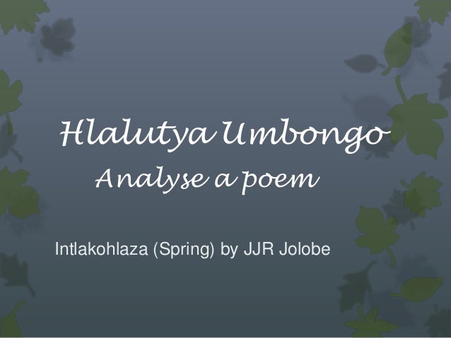 Jjr Jolobe Poems