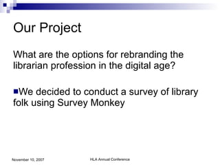 Rebranding the Librarian Profession | PPT