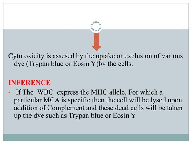 HLA tissue typing, HLA matching ,Microcytotoxicity test , Mixed ...