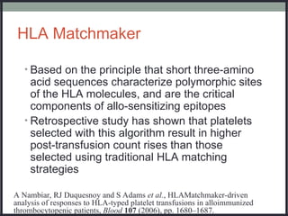HLA Transplant and Transfusion Medicine .ppt