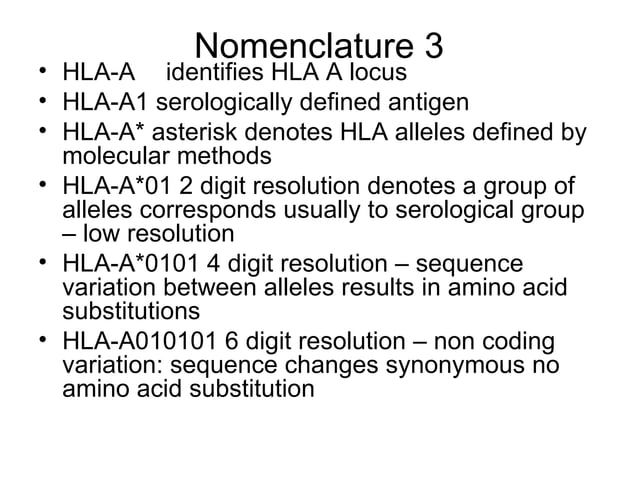 Hla typing | PPT | Blood Disorders | Diseases and Conditions