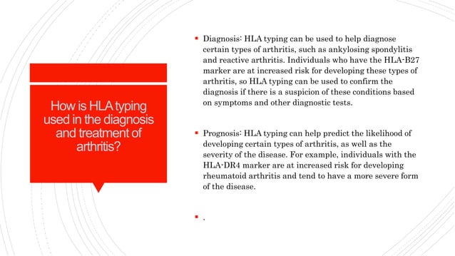 HLA Typing and Arthritis.pptx
