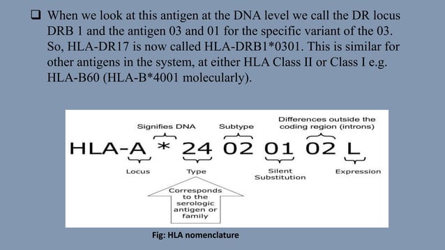 Hla typing and its role in tissue transplantation | PPTX
