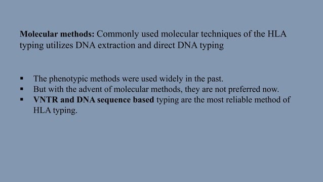 Hla typing and its role in tissue transplantation | PPTX