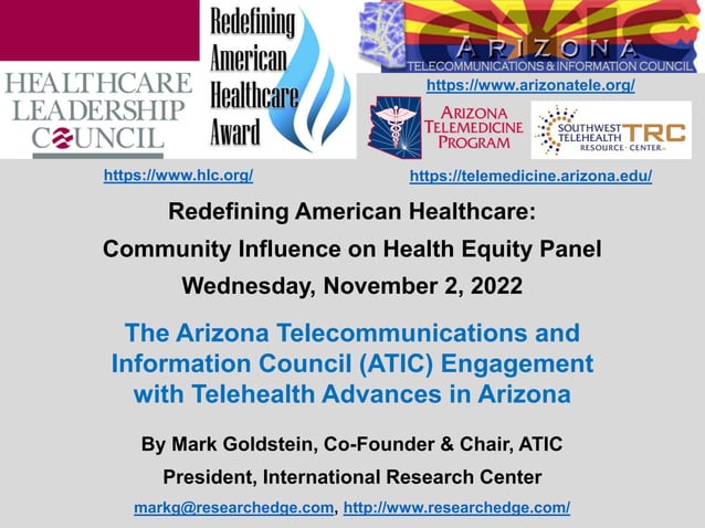 ATIC Engagement with Telehealth Advances in Arizona | PPT