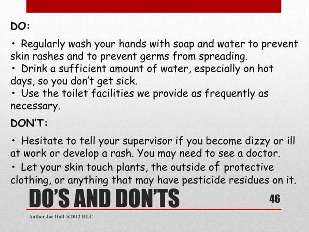 Hlc train for work agriculture 2012 | PPT