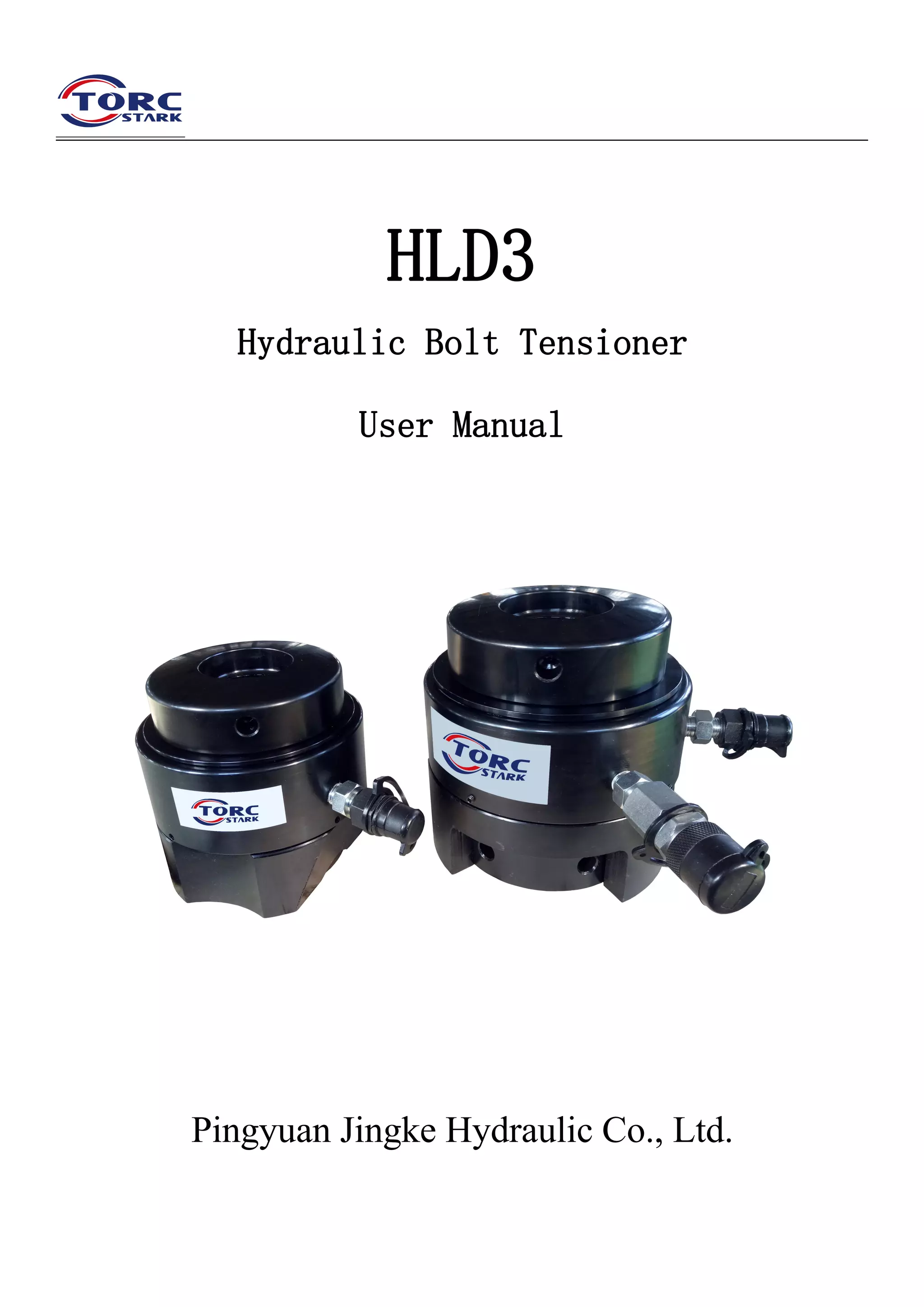 HLD3 Hydraulic Bolt Tensioner User Manual | PDF