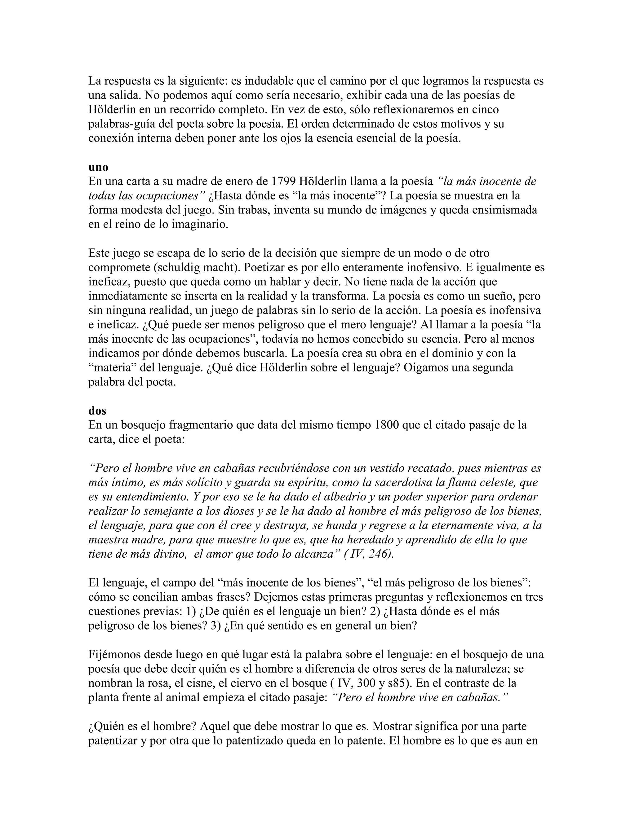 Hölderlin y la esencia de la poesía | DOCX