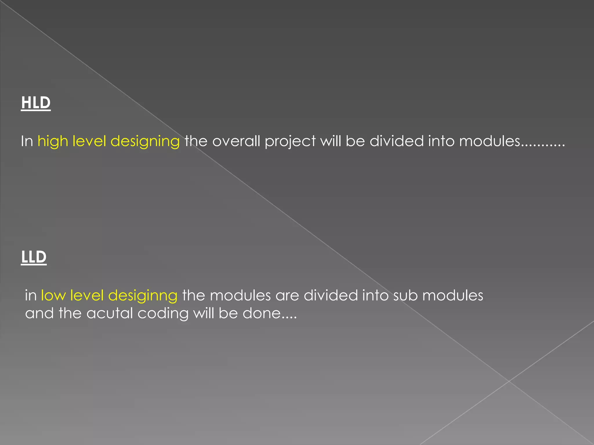 Hld lld | PPTX