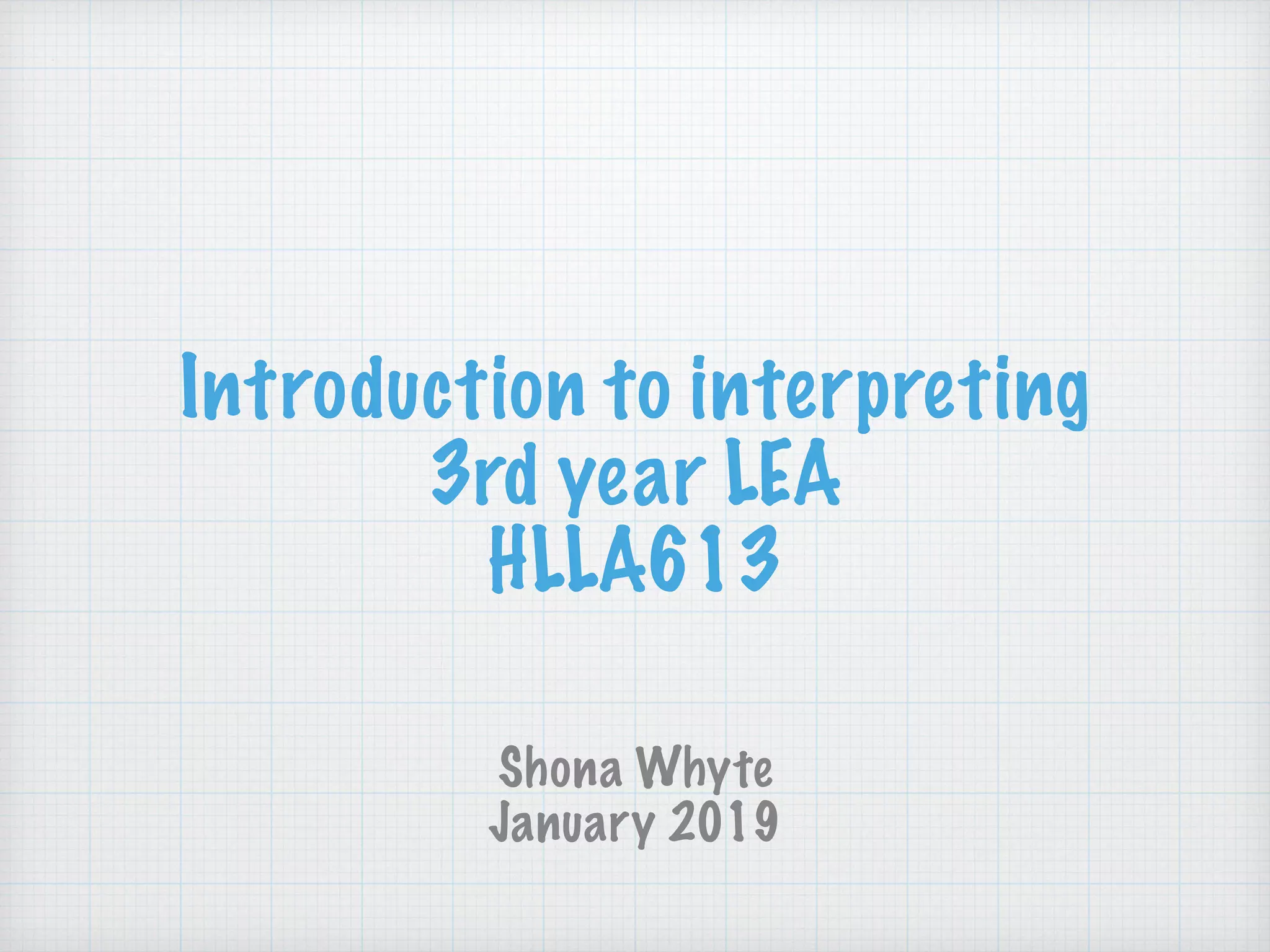 3LEA Intro to interpreting | PDF