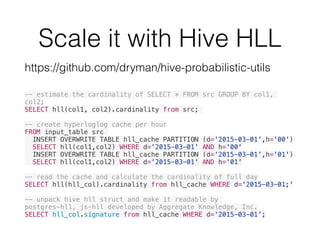 Big Data Day LA 2015 - Large Scale Distinct Count -- The HyperLogLog algorithm and its ...