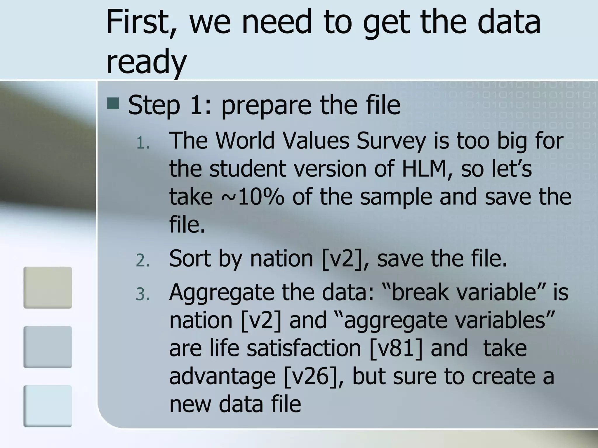 Hierarchical Linear Modeling | PPT