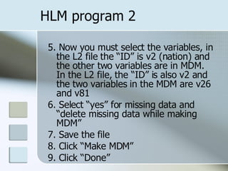 Hierarchical Linear Modeling | PPT