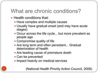 HLN004 Lecture 2 - Chronic conditions: Burden, determinants and risk ...
