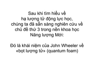 Hạ lượng tử động lực học: Subquantum Kinetics | PPT