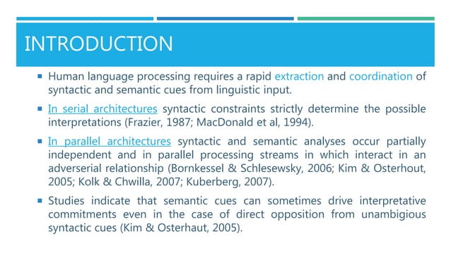 Sentence Processing | PPTX | Programming Languages | Computing