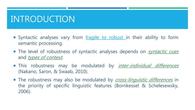 Sentence Processing | PPTX | Programming Languages | Computing