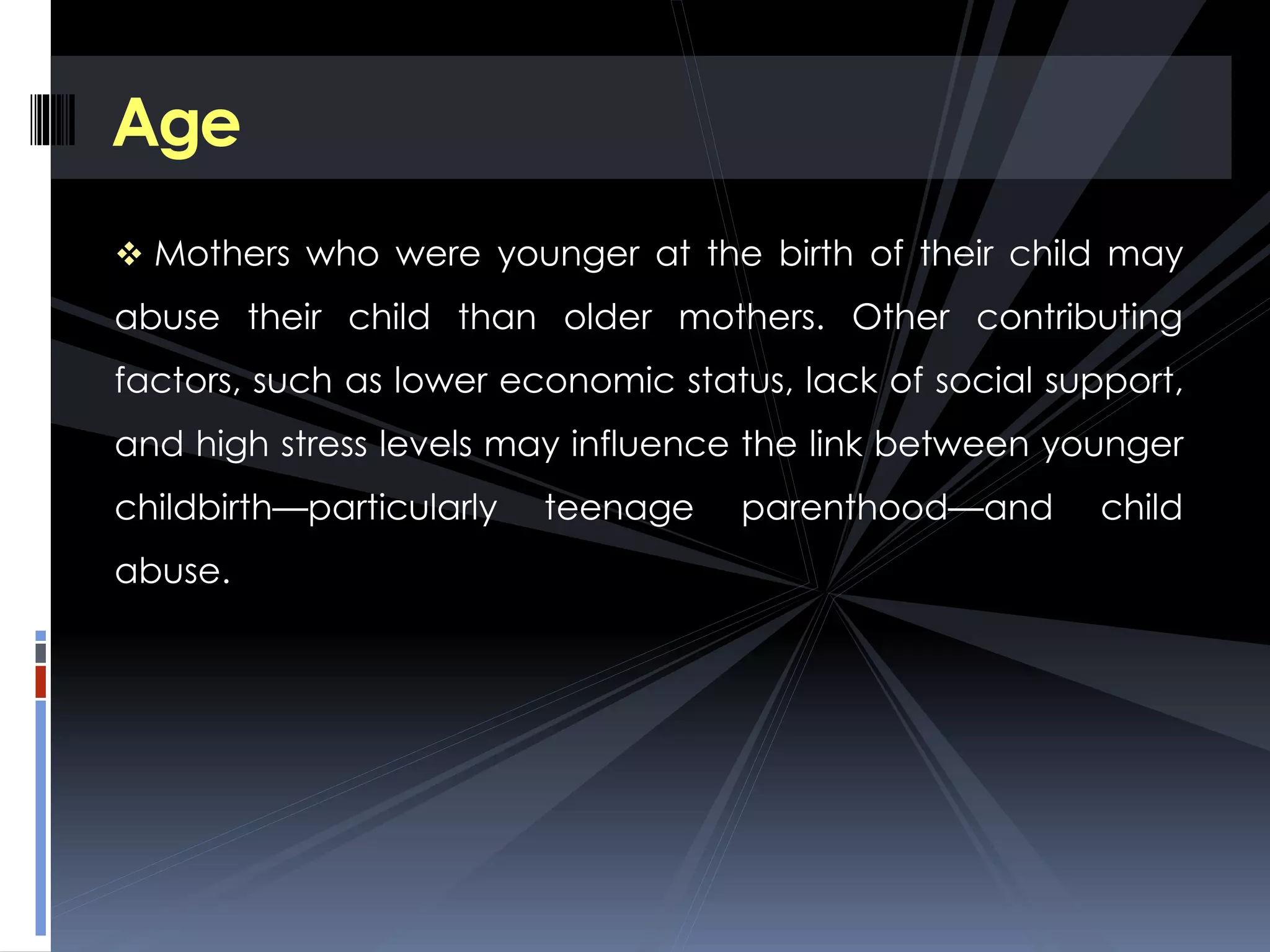 Factors that contribute to child abuse and neglect (parental factors) | PPTX