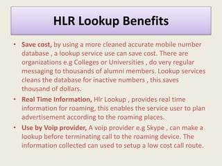 Hlr lookup | PPT