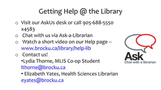 Health Sciences 3P37: Finding qualitative and quantitative studies | PPTX