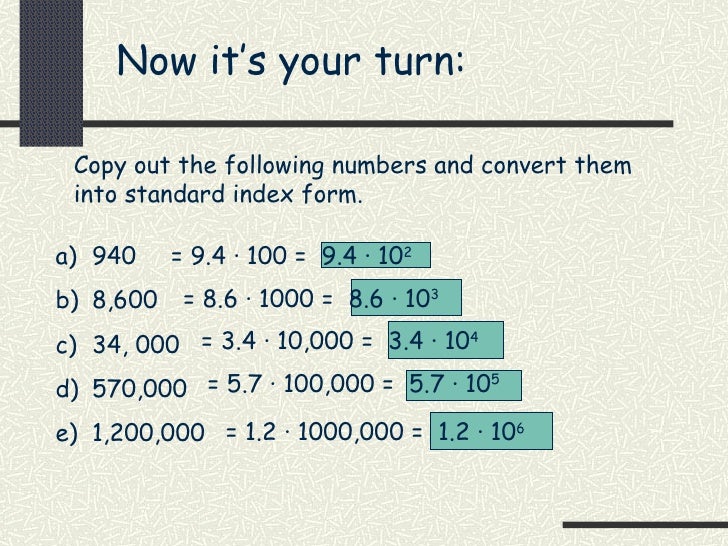 Hl Standard Index Form Hl Standard Index Form
