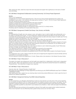 Hlt 205 health care systems and transcultural health care | PDF