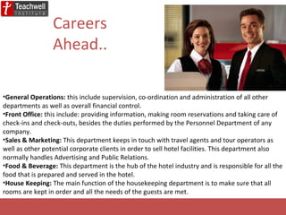 Hotel Managment as a Career | PPT