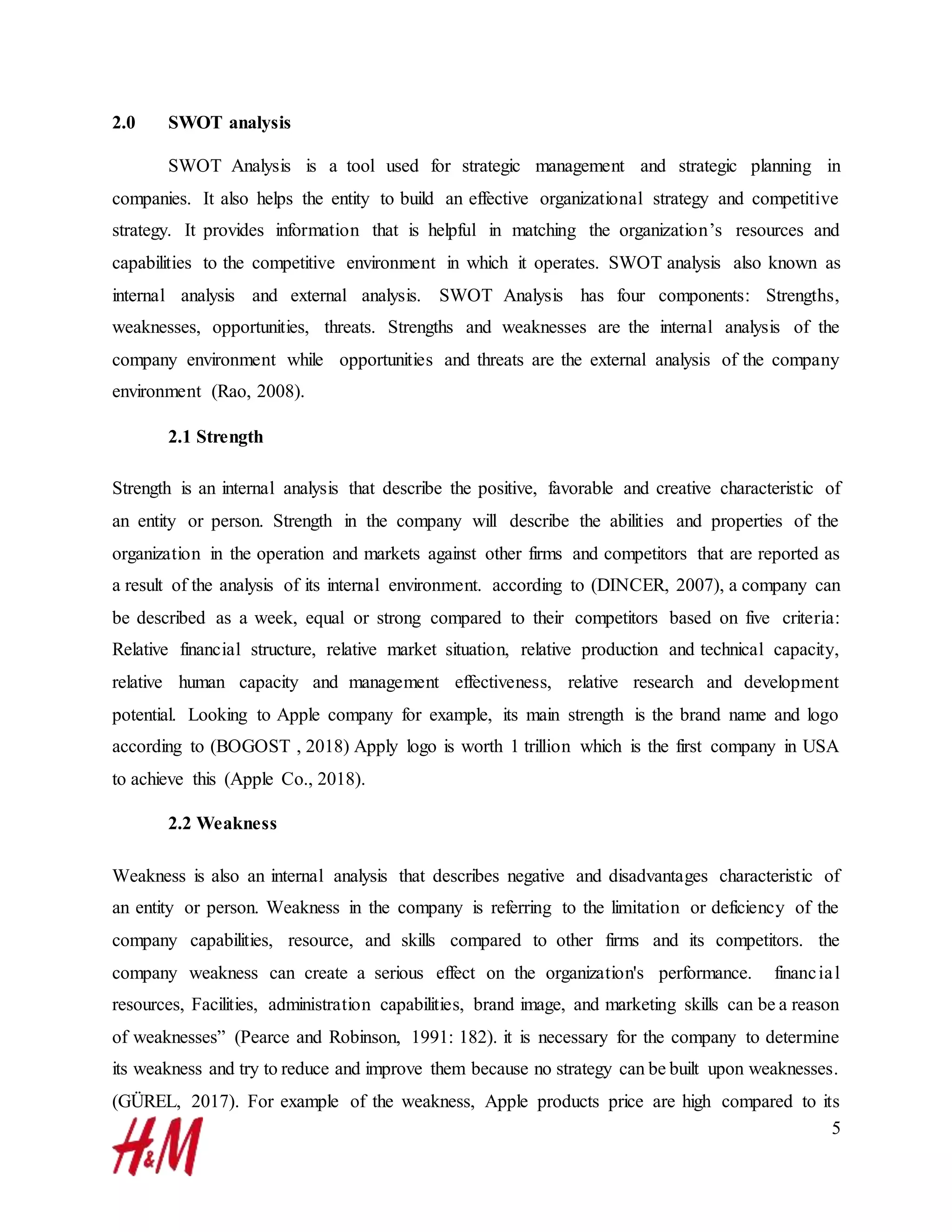 H&M SWOT Analysis | DOCX