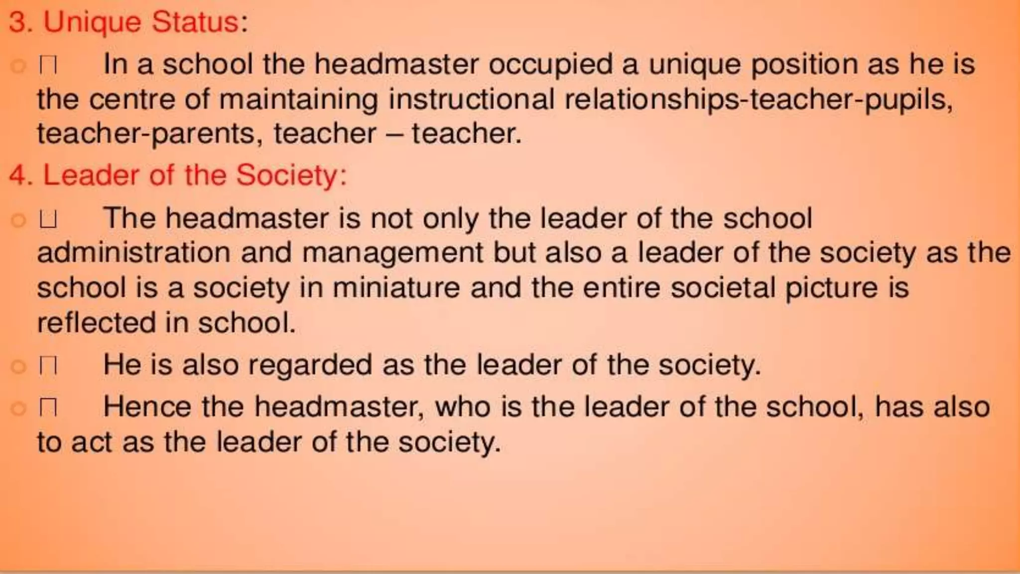 Role of Headmaster | PPTX