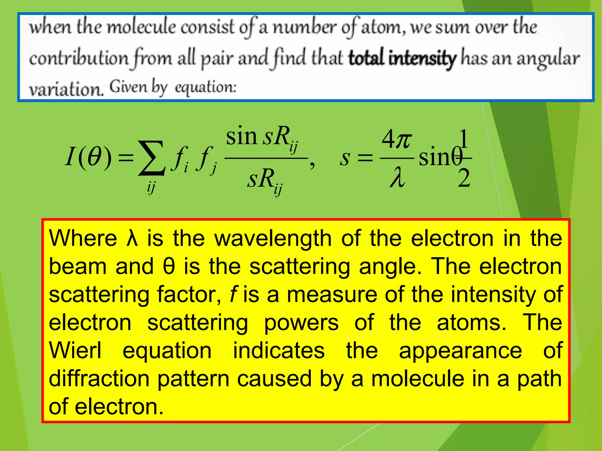 2018 ELECTRON DIFFRACTION AND APPLICATIONS | PPT