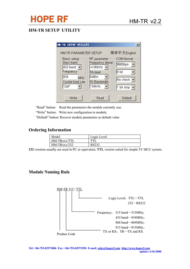 RF datasheet | PDF | Computer Peripherals | Computing
