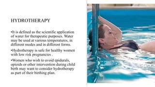 HYDROTHERAPY IN PREGNANCY ACCORDING TO SYMPTOMS OF PREGNANCY | PPTX