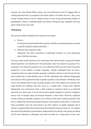 Gender Inequality Sociology Project report | PDF