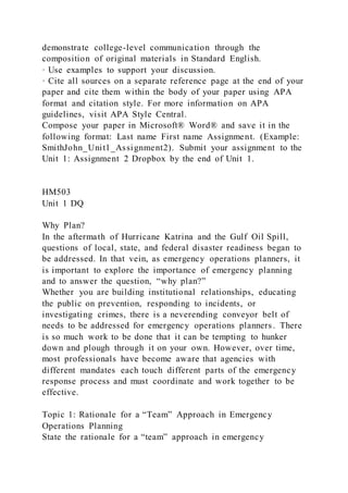 HM540Unit1 JOURNALReflectionAfter you have completed all o | DOCX