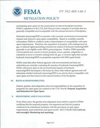 FEMA Policy Barring FEMA Money to Buy Out Flooded Properties with Shale ...