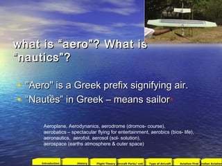 Aviation History & How an Aircraft flies | PPT
