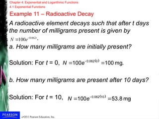 Ch 4 Exponential and Logarithmic Functions | PPT