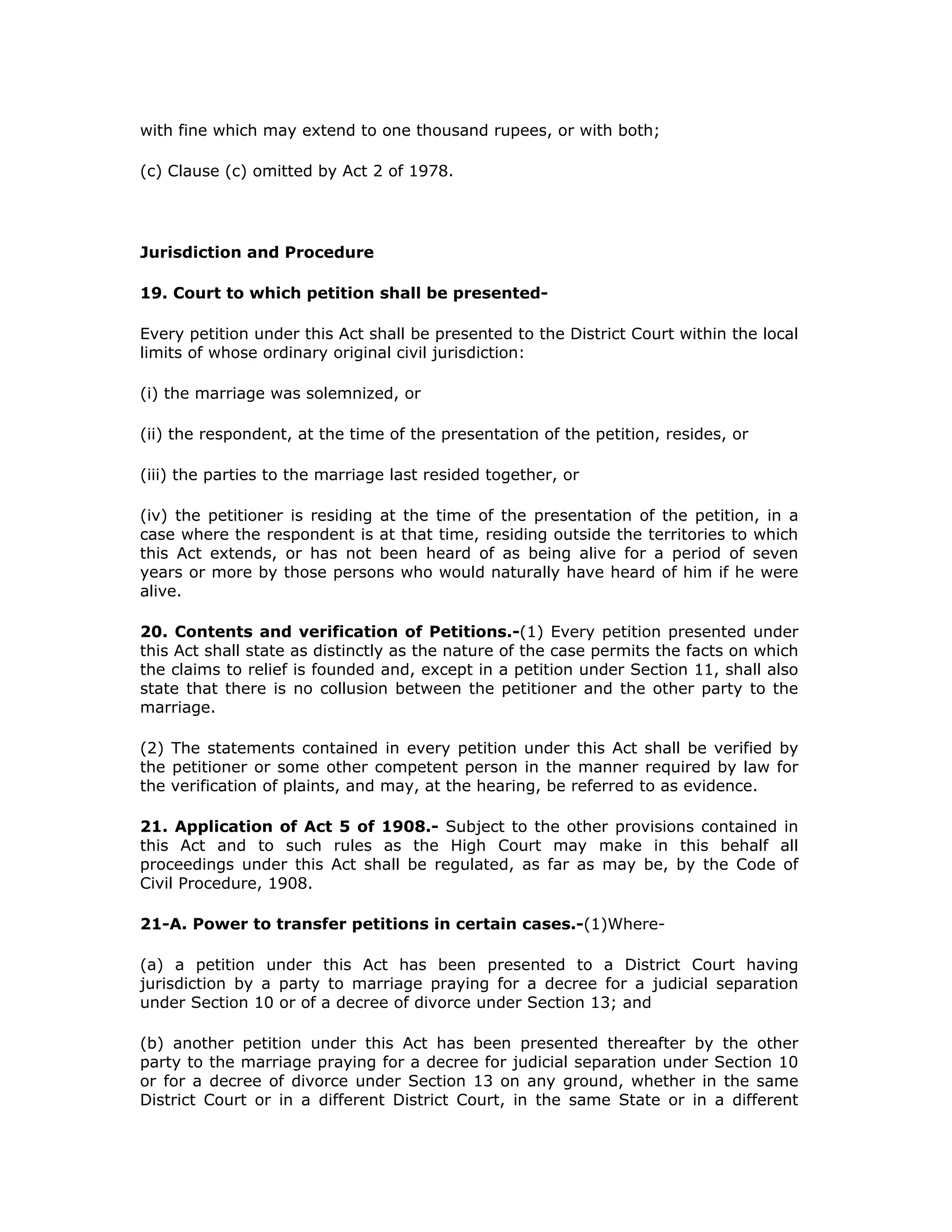 Hindu Marriage Act, 1955 | PDF