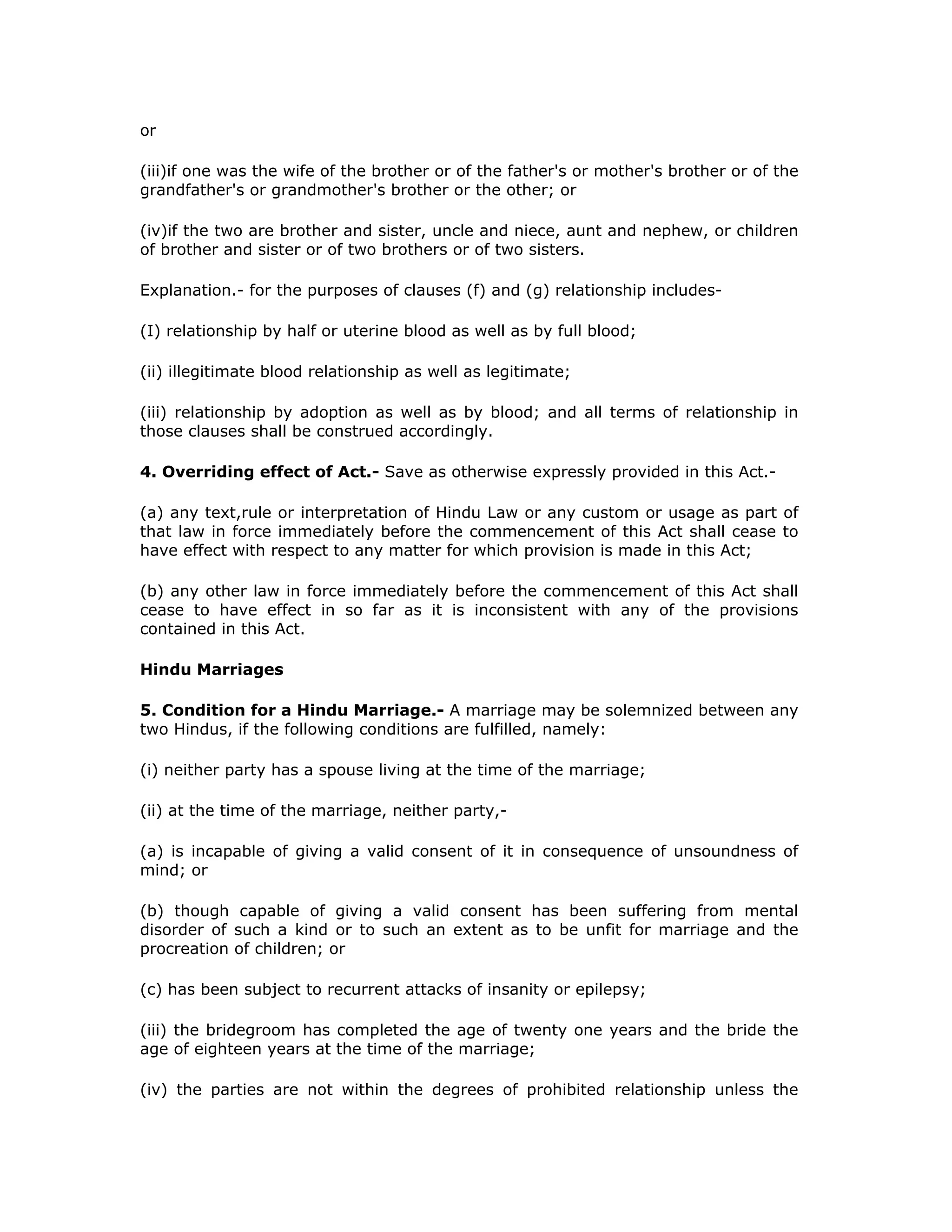 Hindu Marriage Act, 1955 | PDF
