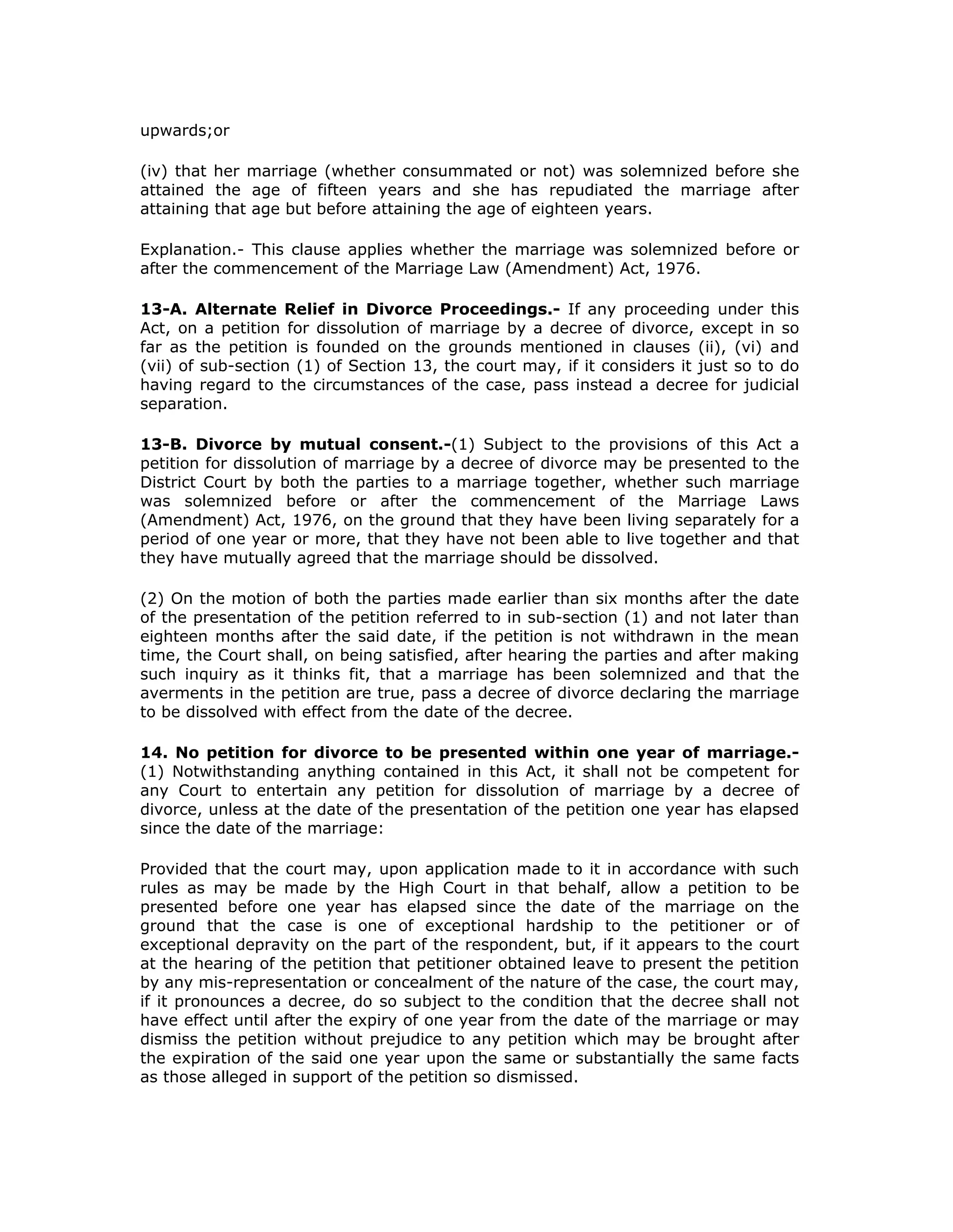 Hindu Marriage Act, 1955 | PDF