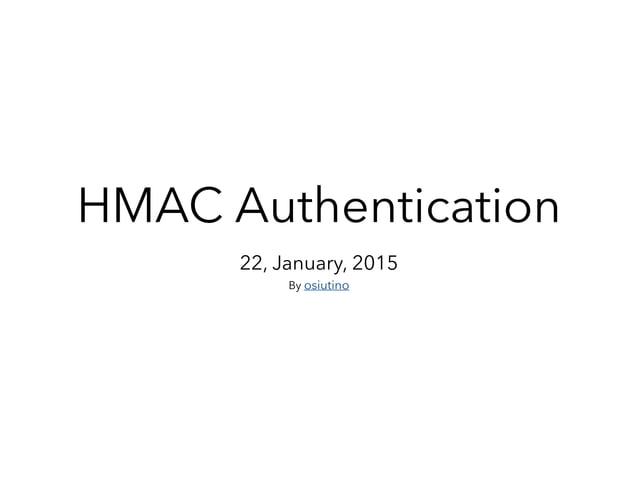 HMAC authentication | PDF | Internet | Computing