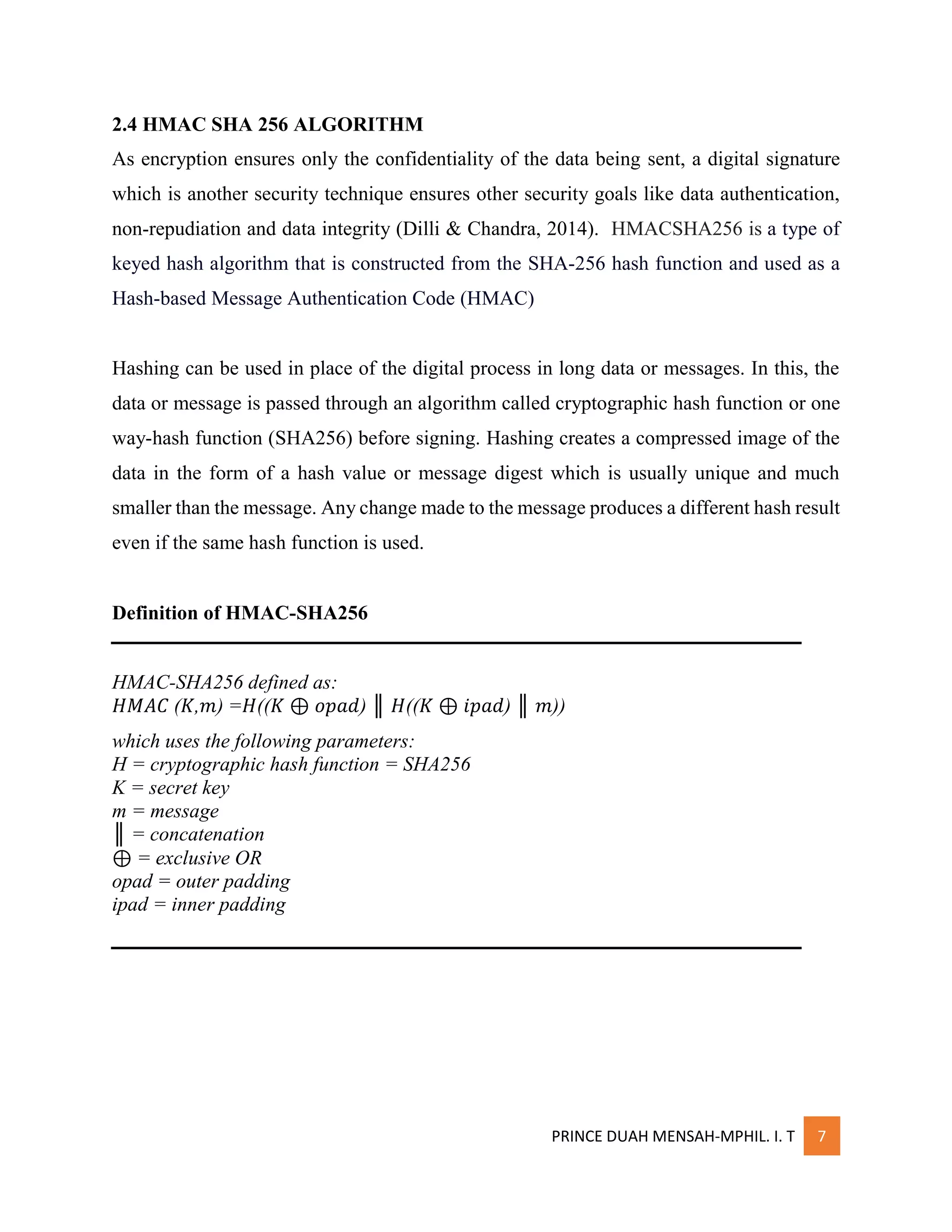HMAC SHA 256- PROPOSED AUTHENTICATION ALGORITHM-PRINCE DUAH MENSAH-MPhil IT (2).pdf
