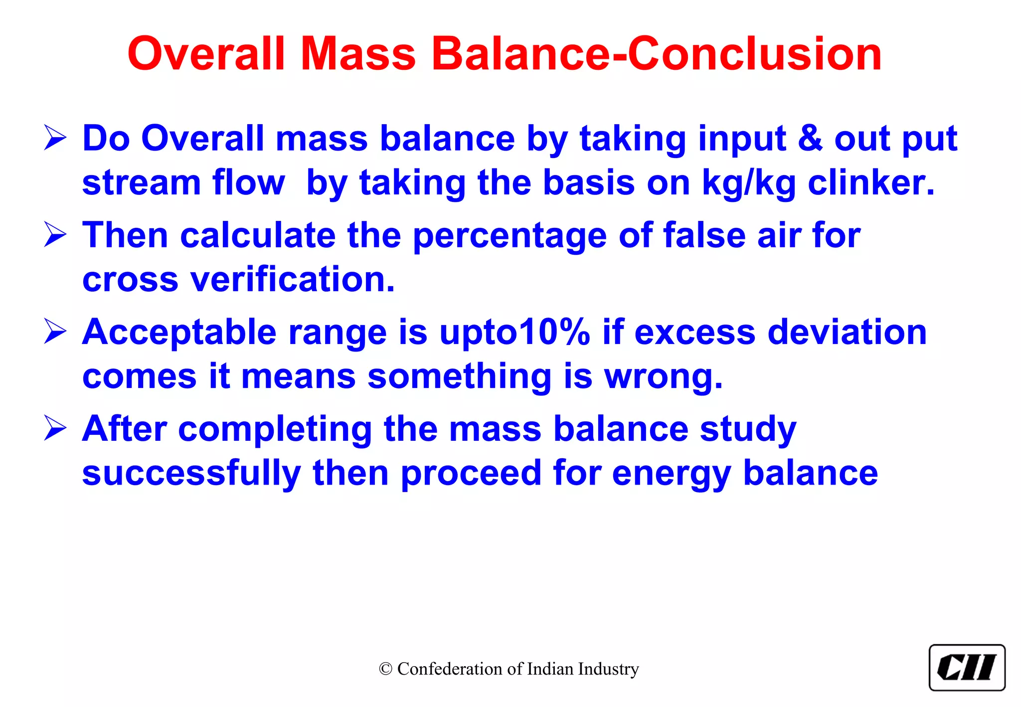 Heat & Mass Balance in Cement Plant | PDF